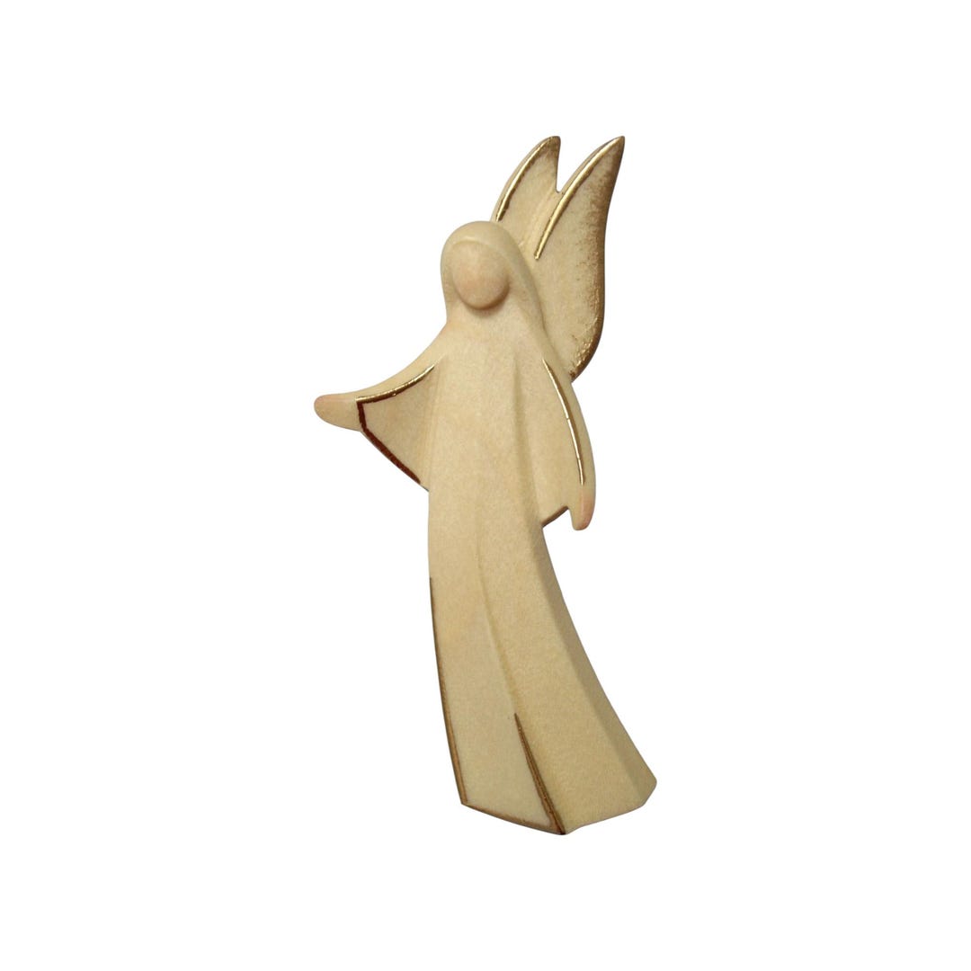 Wooden Guardian Angel | Modern Style Protective Angel Statue | Val ...