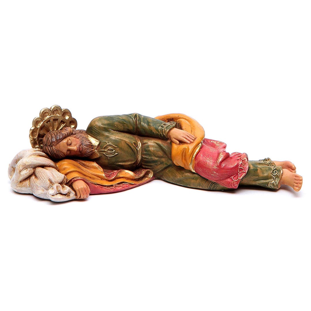 PVC Statue of Saint Joseph Sleeping With Pope Francis, 12 Cm | Italy ...