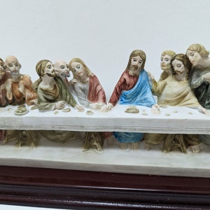 Statue of the Last Supper Made of Marble Dust Hand Painted in ...