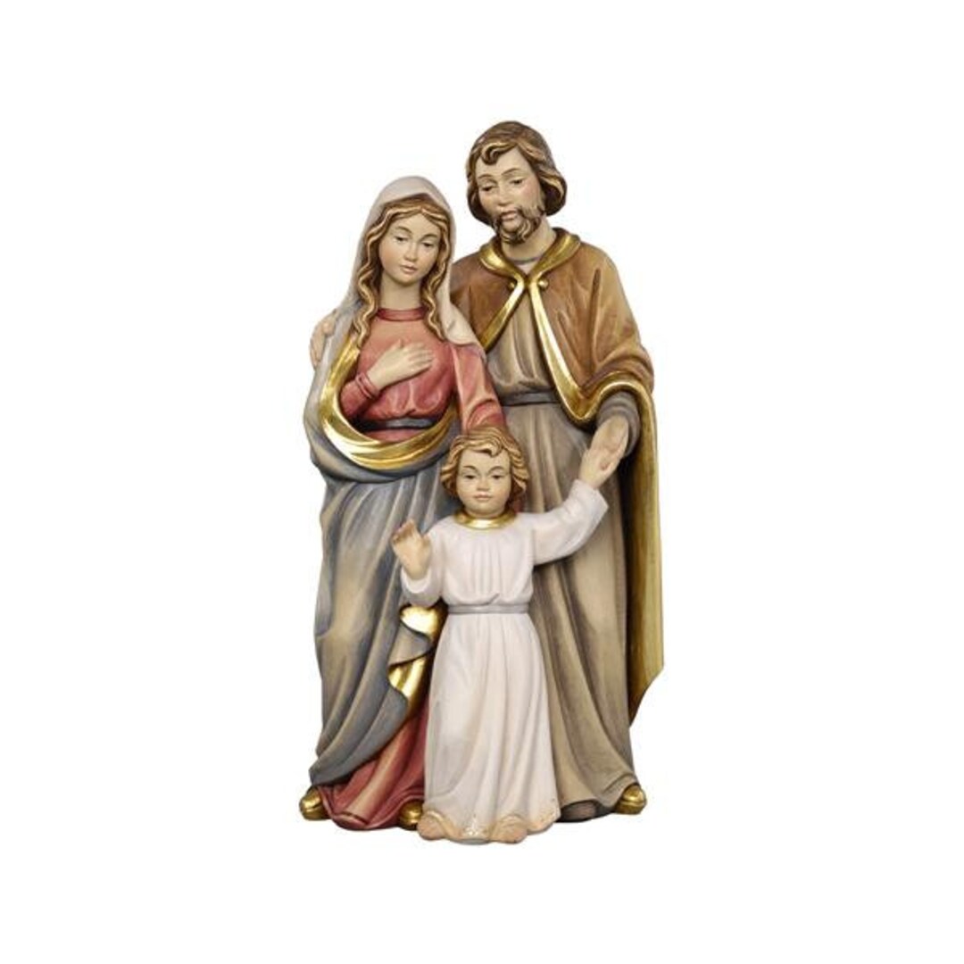 Holy Family With Standing Jesus Cm 5.5 (inches 2.16) in Wood Made in ...