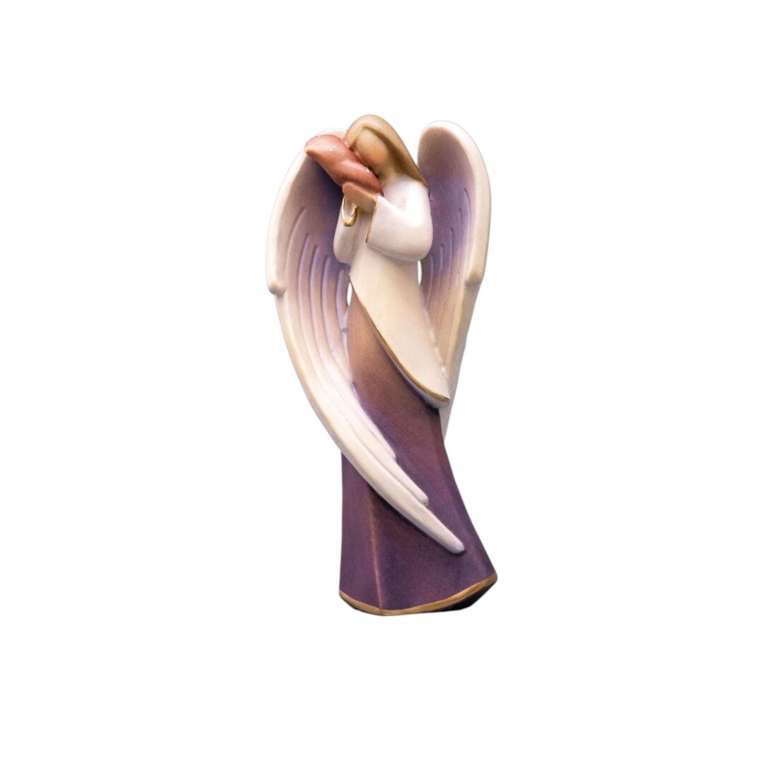 Wooden Guardian Angel | Val Gardena Wooden Angels With Heart | Guardian ...