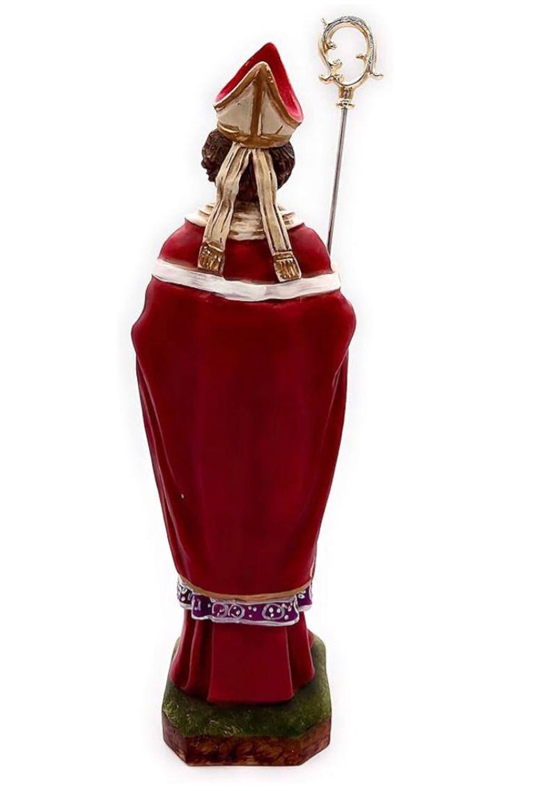 St. Julian the Bishop Resin Statue, 30cm, Hand Painted, Made in ...