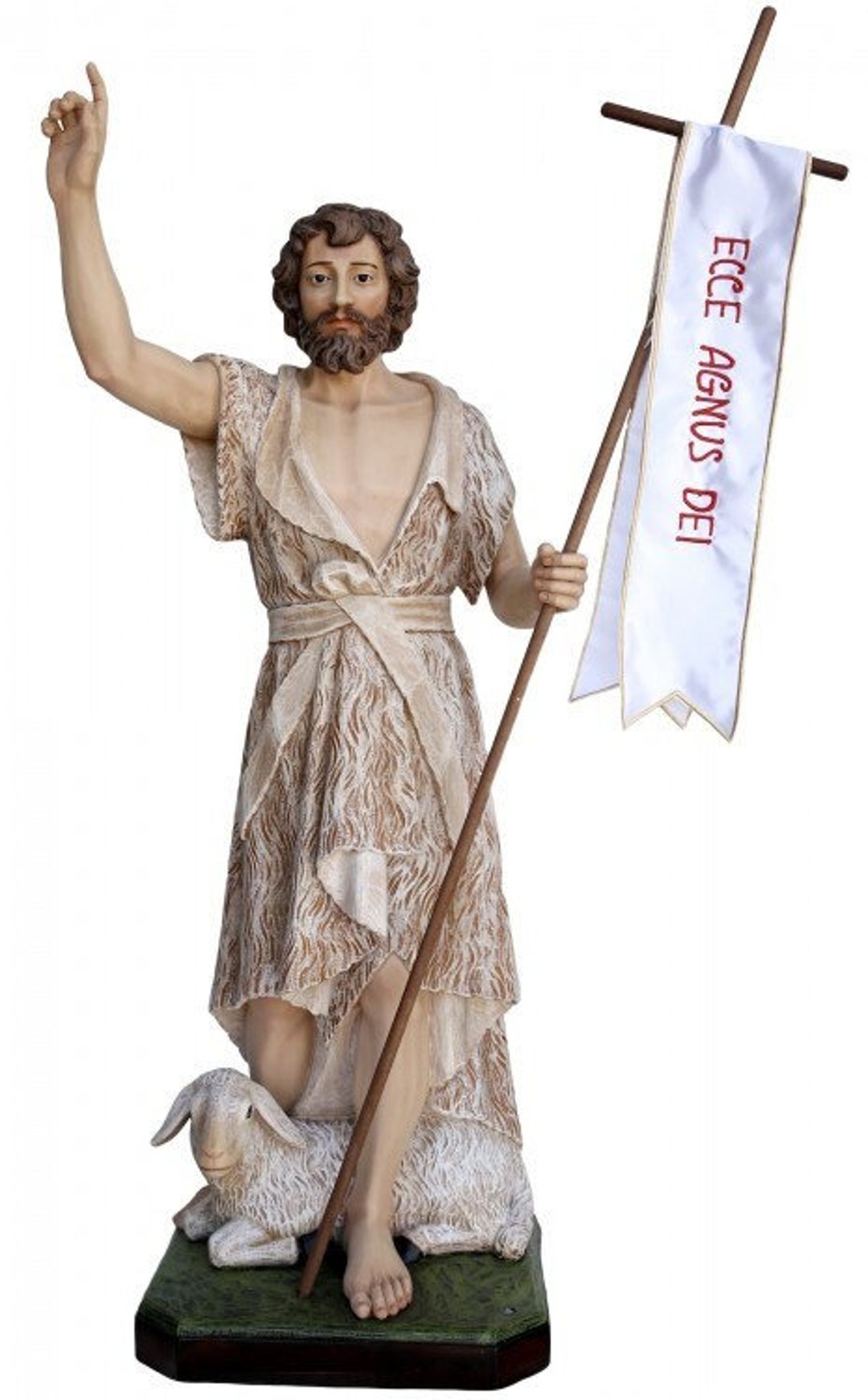 St. John the Baptist Statue 39.37'' 100 Cm in Resin for Indoor and ...