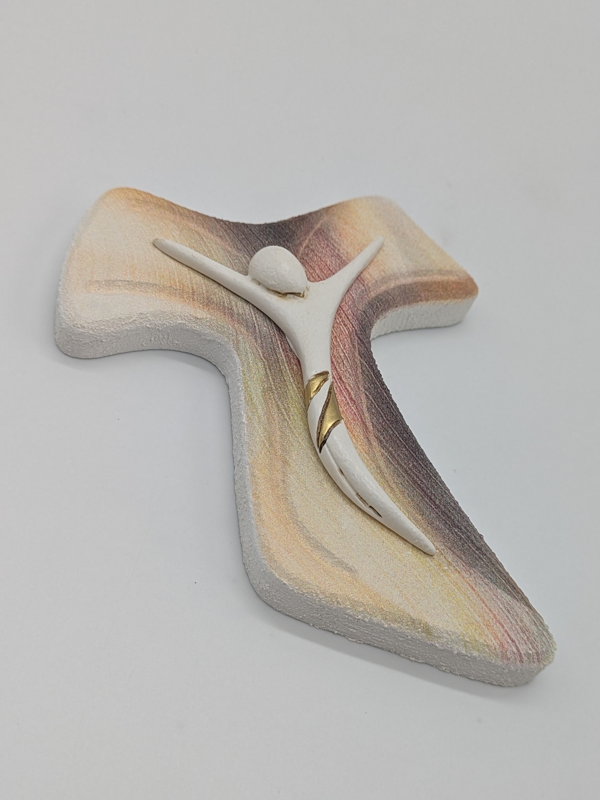 Modern Stone Effect Tau Cross With Stylized Christ Made in - Etsy