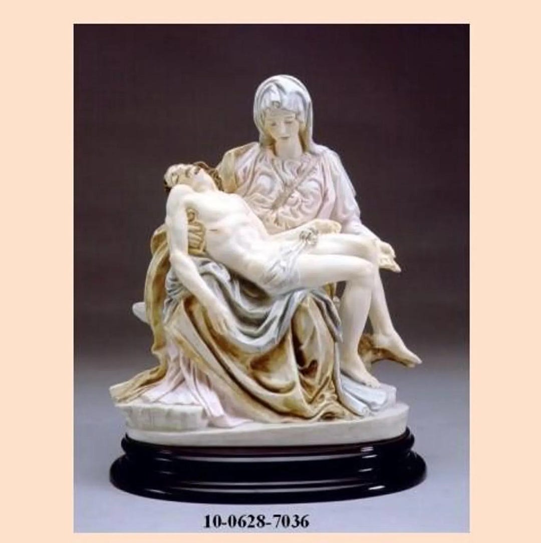 Reproduction Statue La Pietà by Buonarroti in Marble Dust | Made in ...