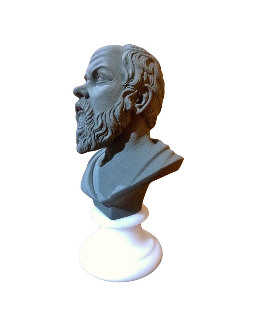 Bust of Socrates in Marble Dust "black Smoke" Finish 15 Cm | Bust of ...