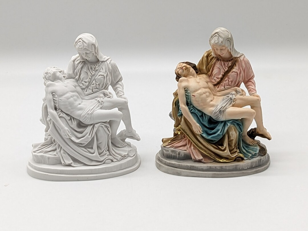 Statue of the Pietà in Marble Dust, 15 Cm High, White or Colored. 5.90 ...