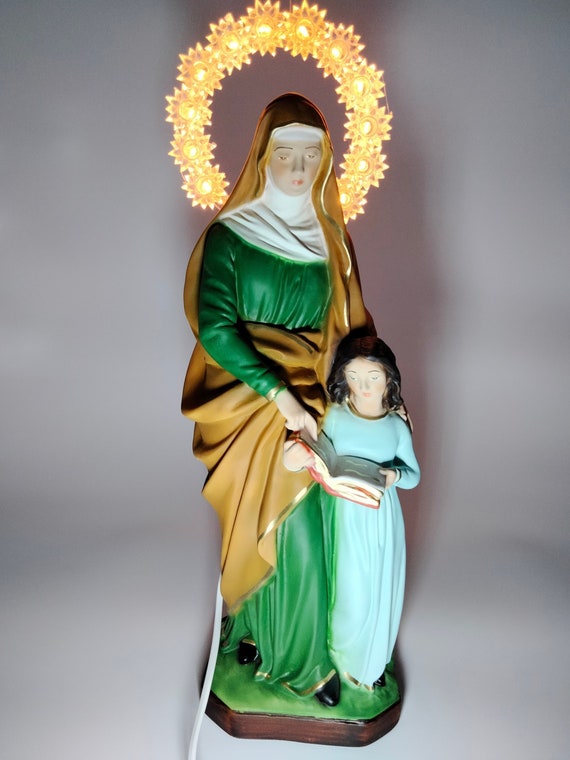 Saint Anne Resin Statue Cm. 30 inches 1181 With Illuminated - Etsy