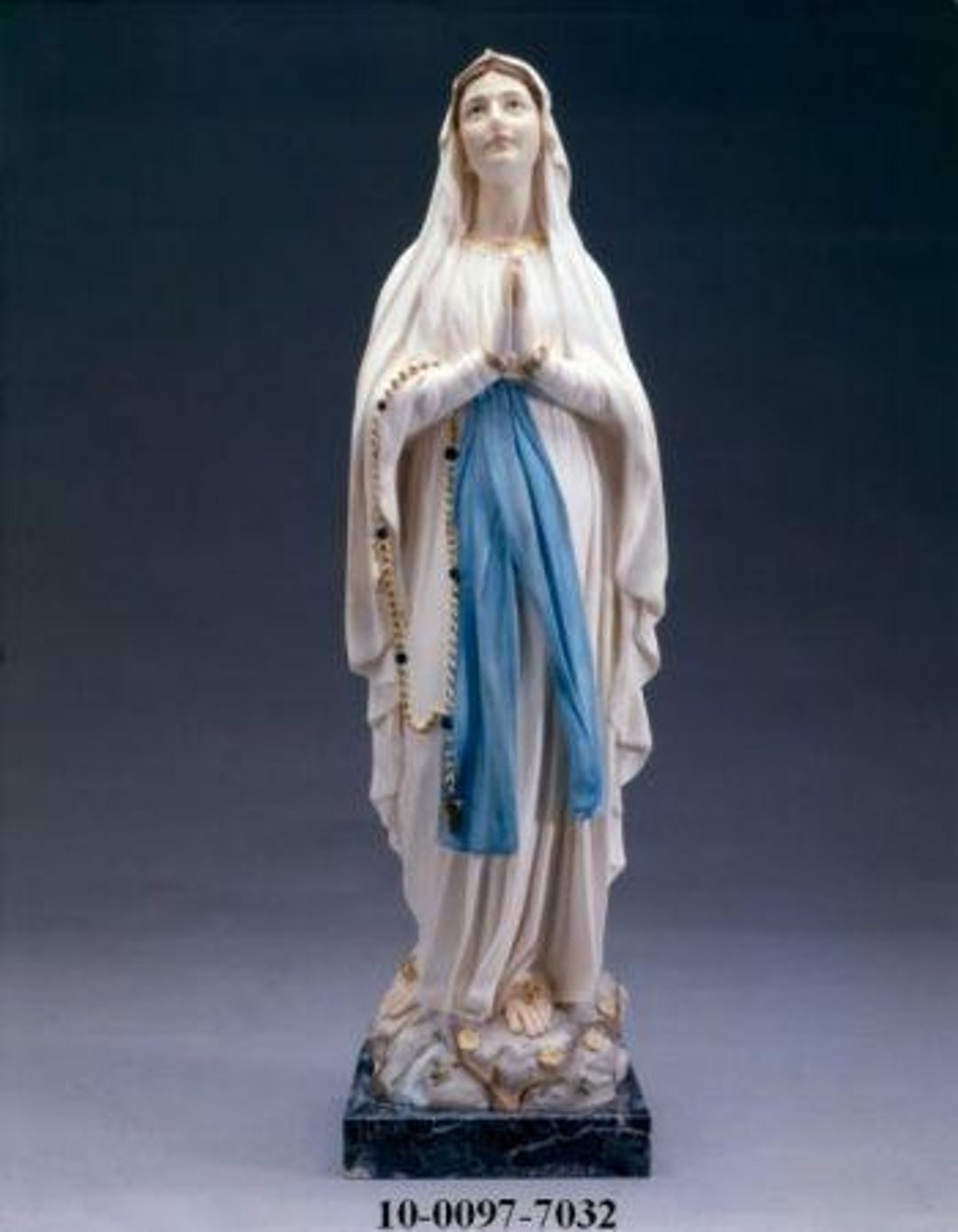 Hand-painted Marble Dust Statue of Our Lady of Lourdes | Made in ...