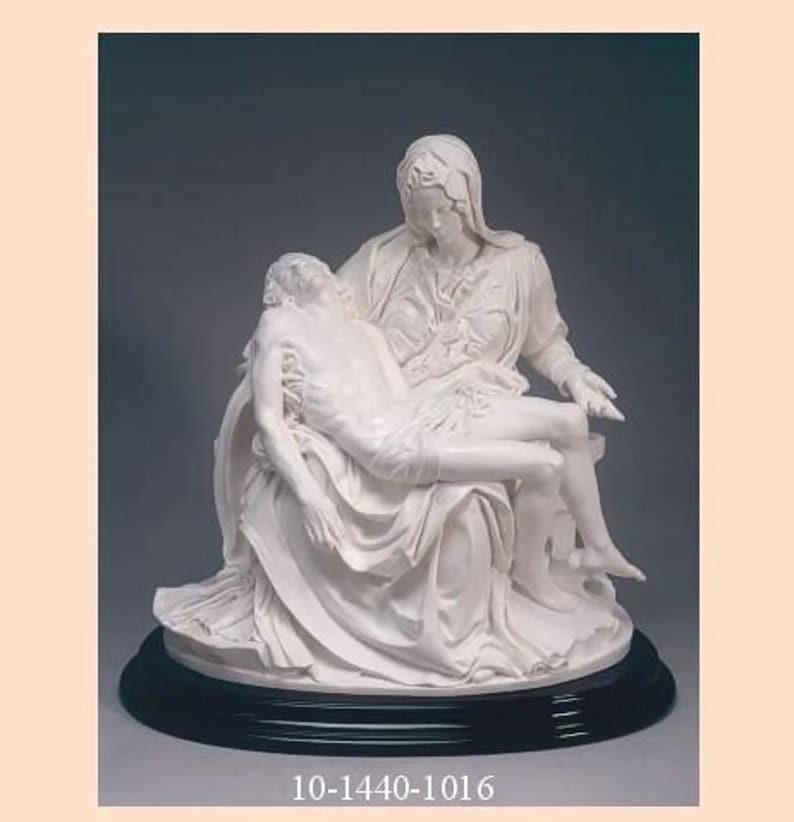 Reproduction of Buonarroti's Pietà Statue in White Marble Dust | Italy ...