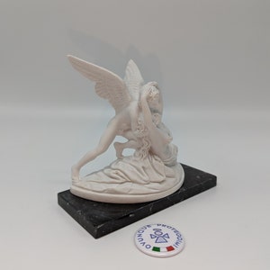 Artistic Reproduction of Cupid and Psyche Sculpture in White Marble ...