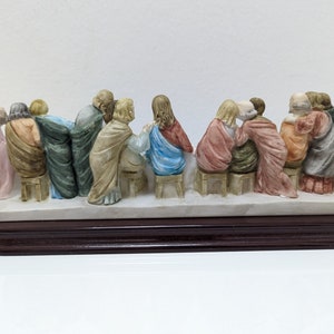 Statue of the Last Supper Made of Marble Dust Hand Painted in ...