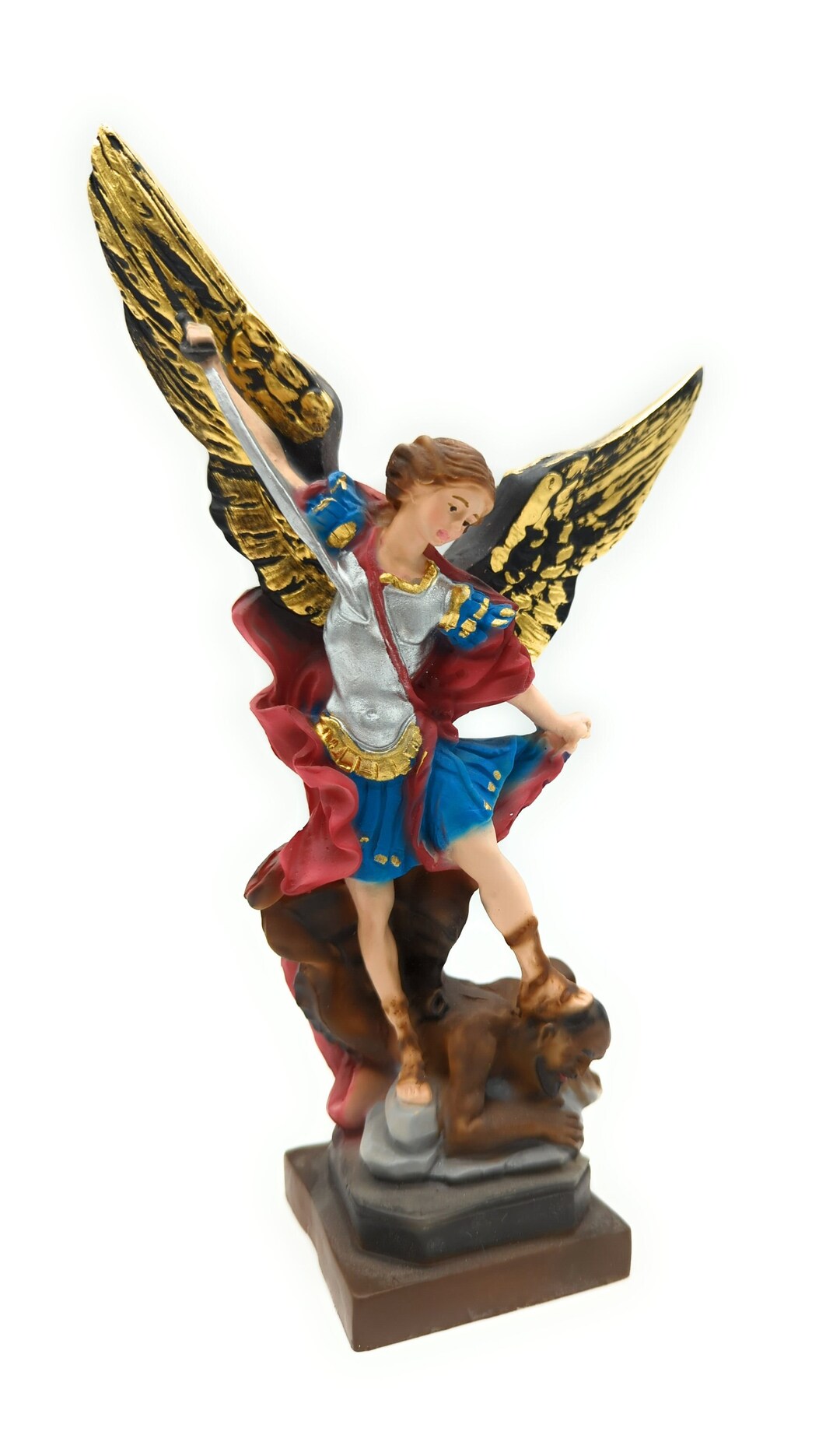 Statue of St. Michael the Archangel in Marble Dust Cm 20. 7.87'' St ...