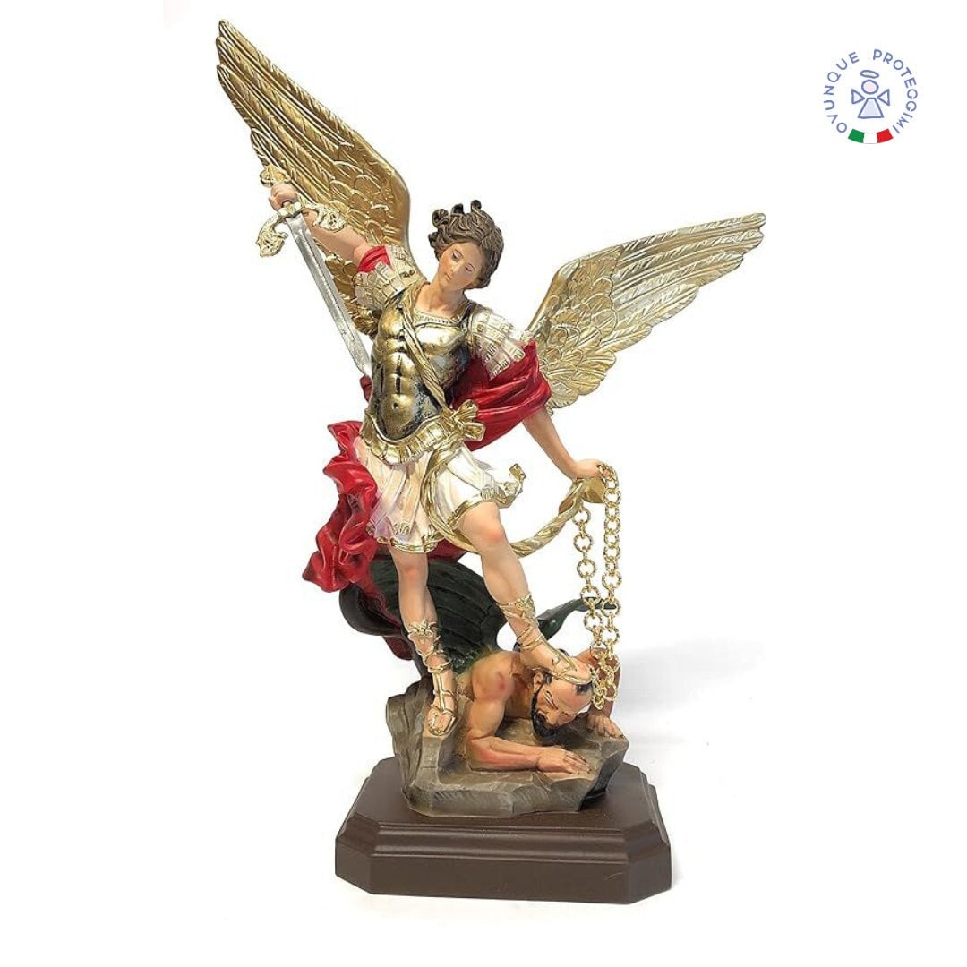 Statue of St. Michael the Archangel 40 Cm ( 15.75'') in Hand-painted ...