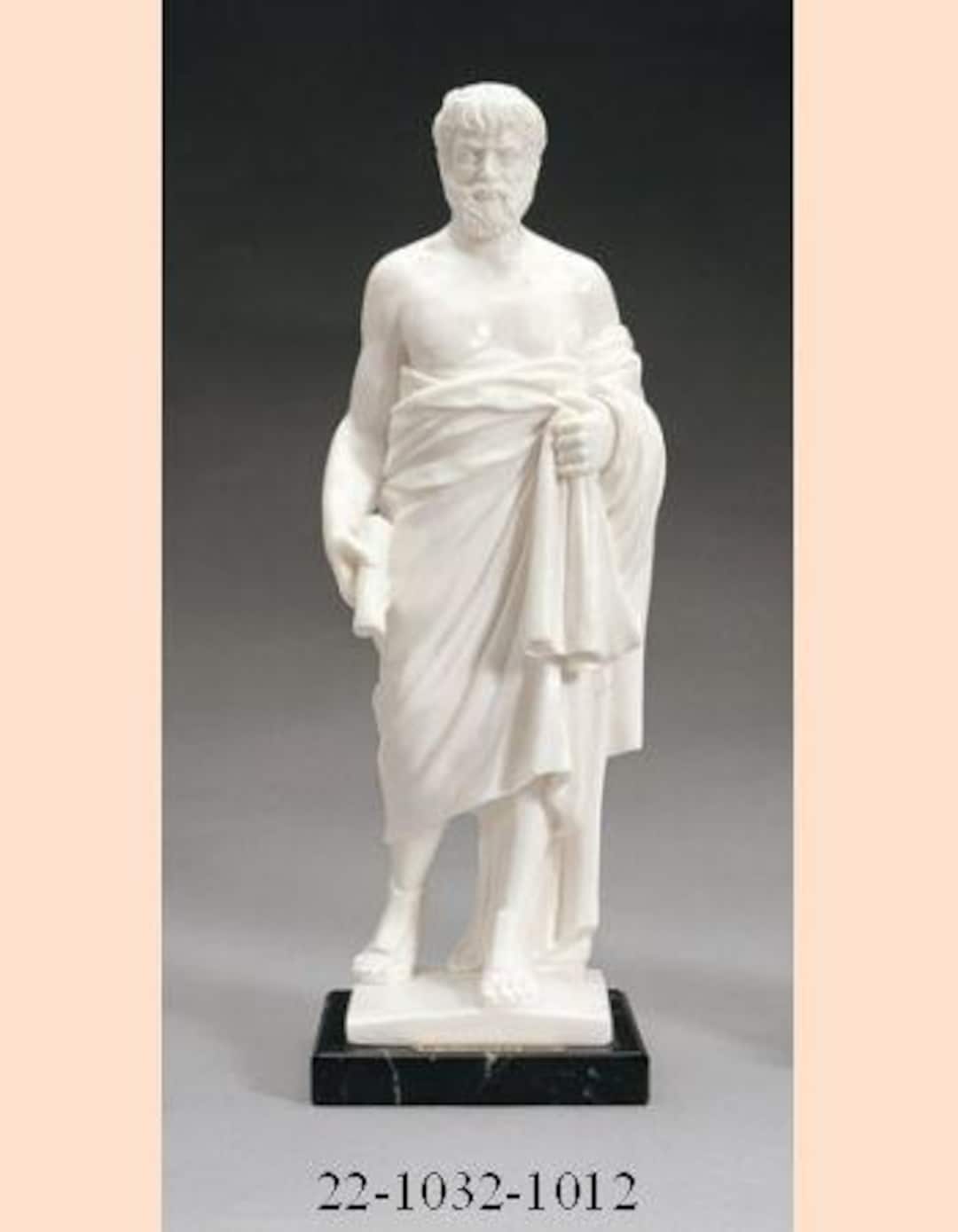 Statue of Zeno in White Marble Dust Cm 30 | Made in Italy | Greek ...