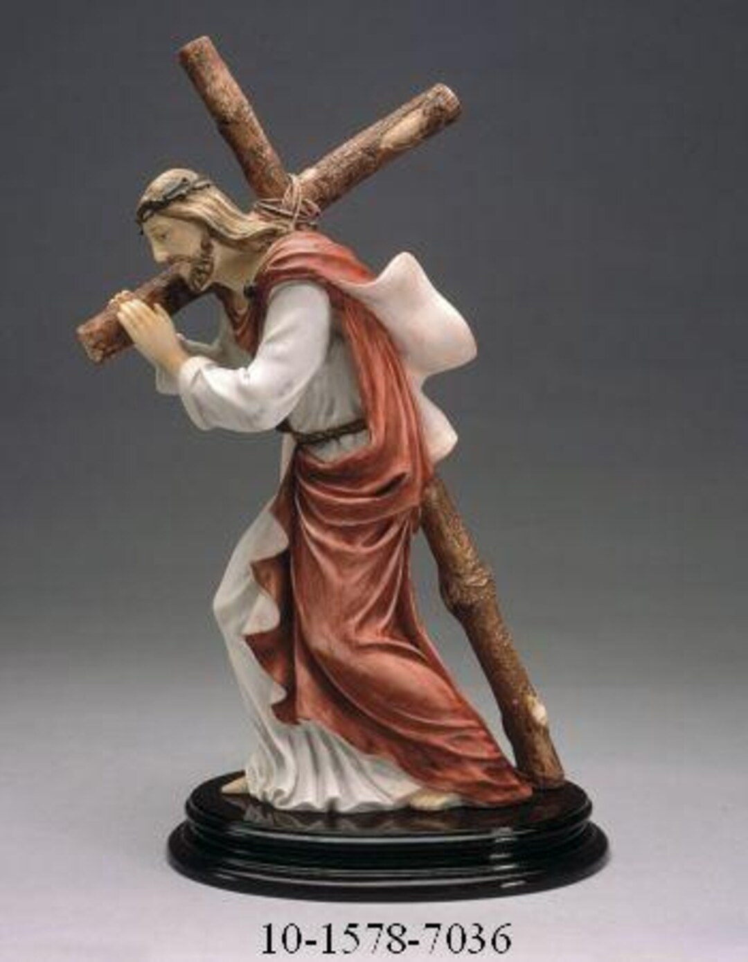 Jesus at Calvary Statue in Marble Dust Cm 41 | Jesus Carrying the Cross ...