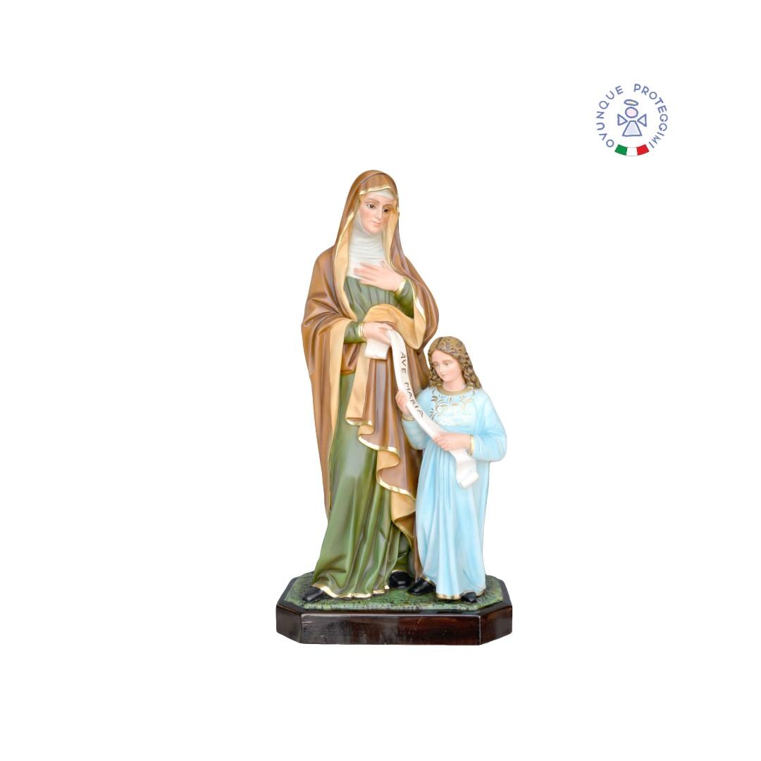 Statue of Saint Anne Cm 85 in Hand-painted Resin. 33.47'' Saint Anne ...