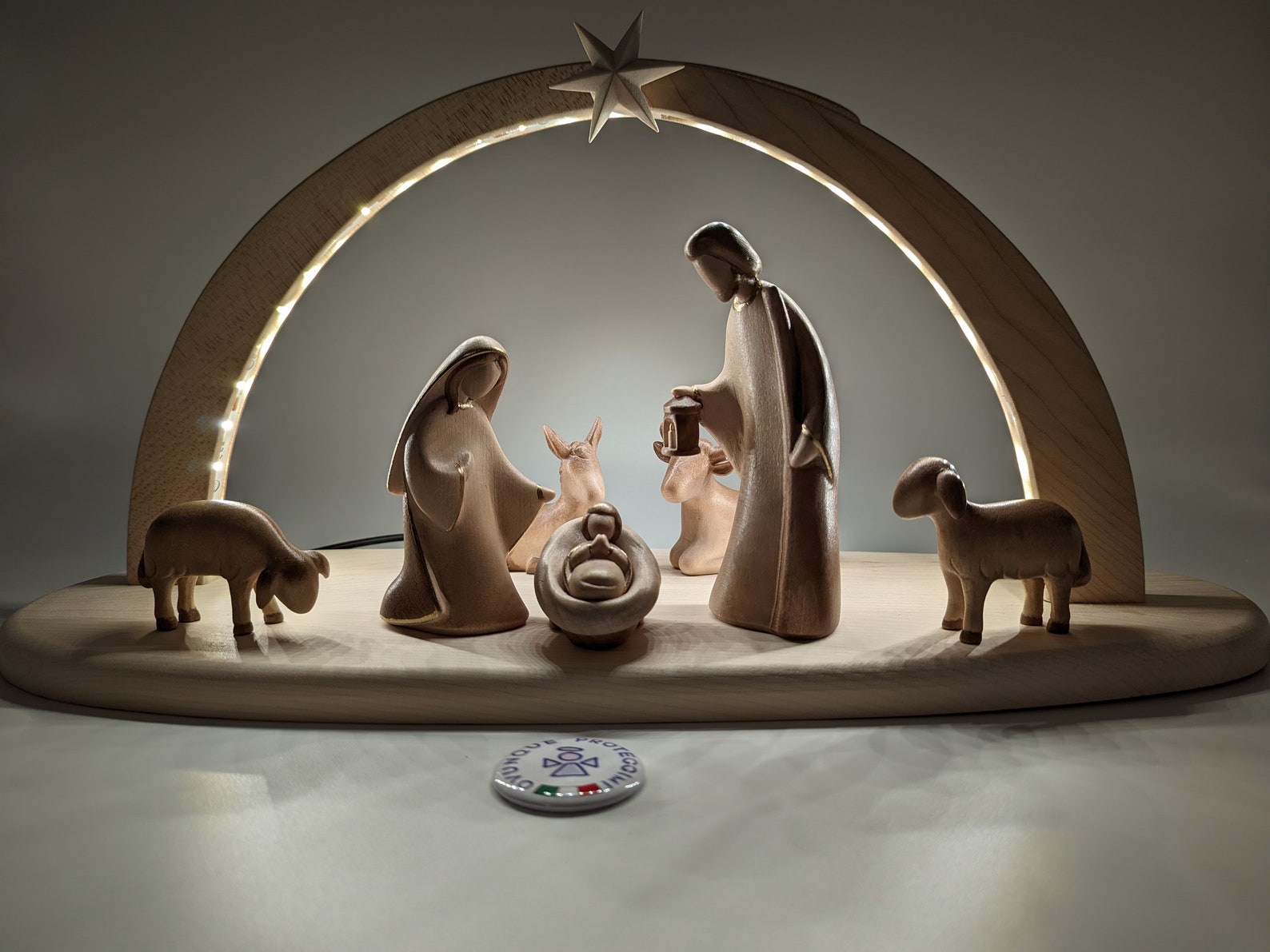 Wooden Nativity Set Complete Wooden Nativity Scene With - Etsy