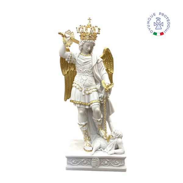 St Michael White Statue - Etsy