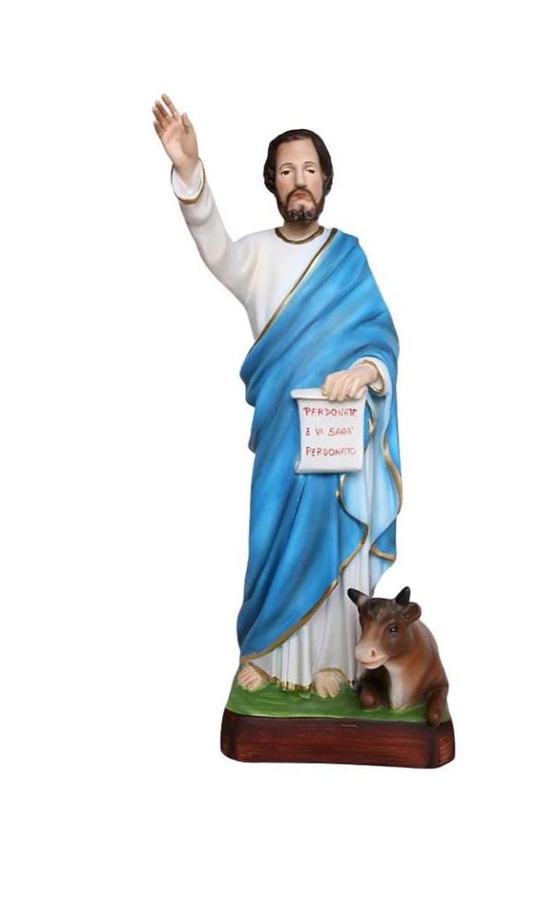 Resin Statue of Saint Luke the Evangelist, 40 Cm. for Indoor and ...