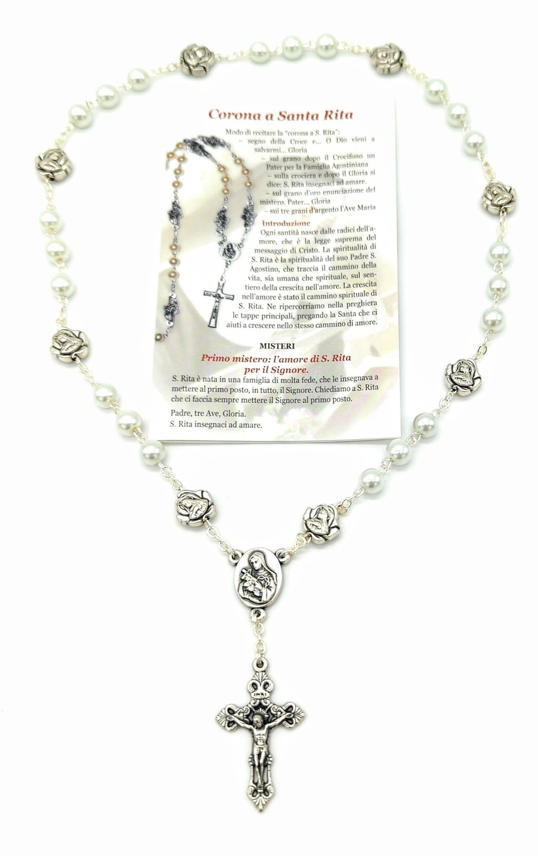 Chaplet of St Rita. St. Rita Rosary 32 Cm 12.59'' Long and Pater With ...