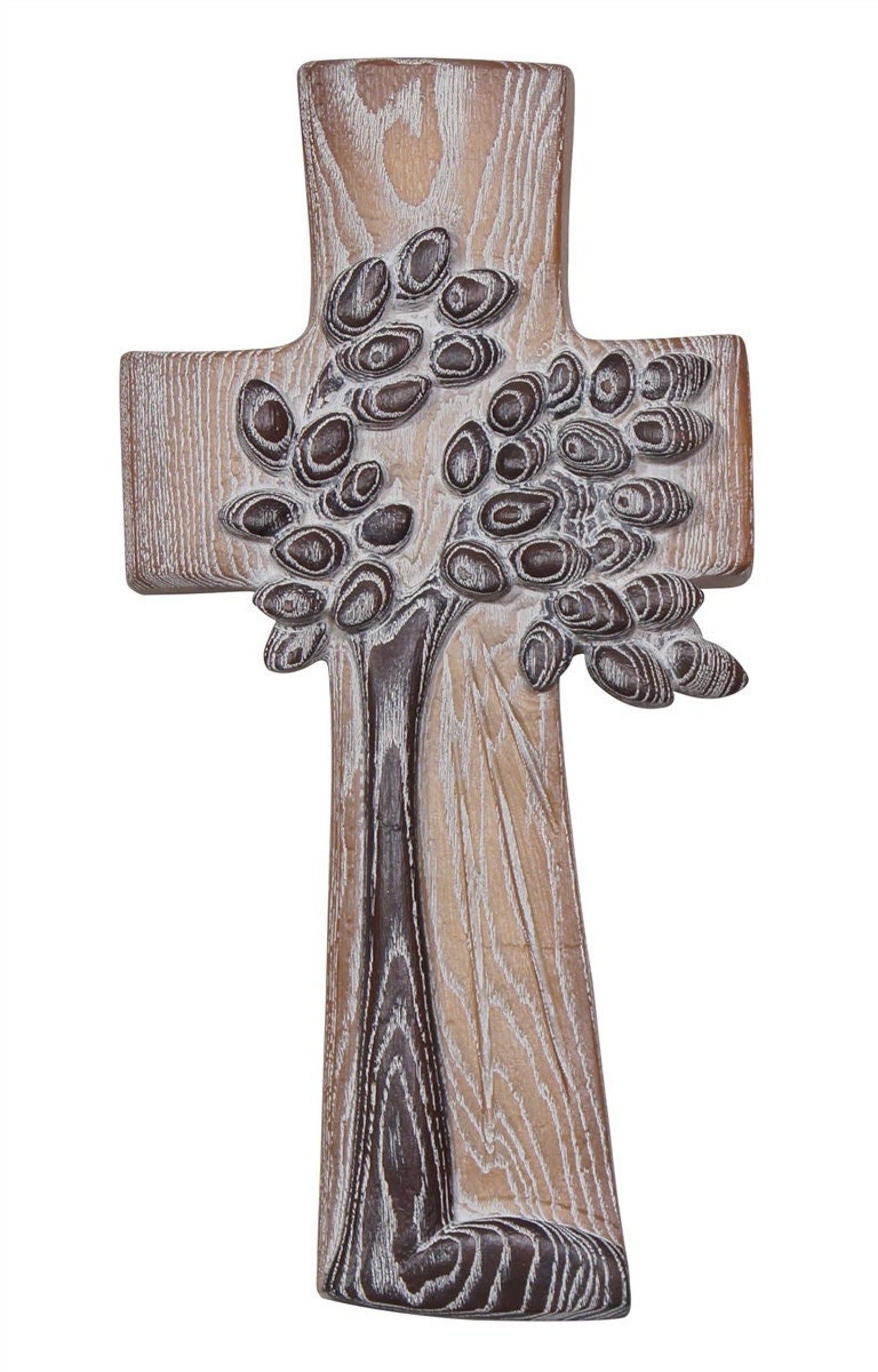 Wooden Tree of Life Cross - Modern Design Cross - Hand-painted in Val ...