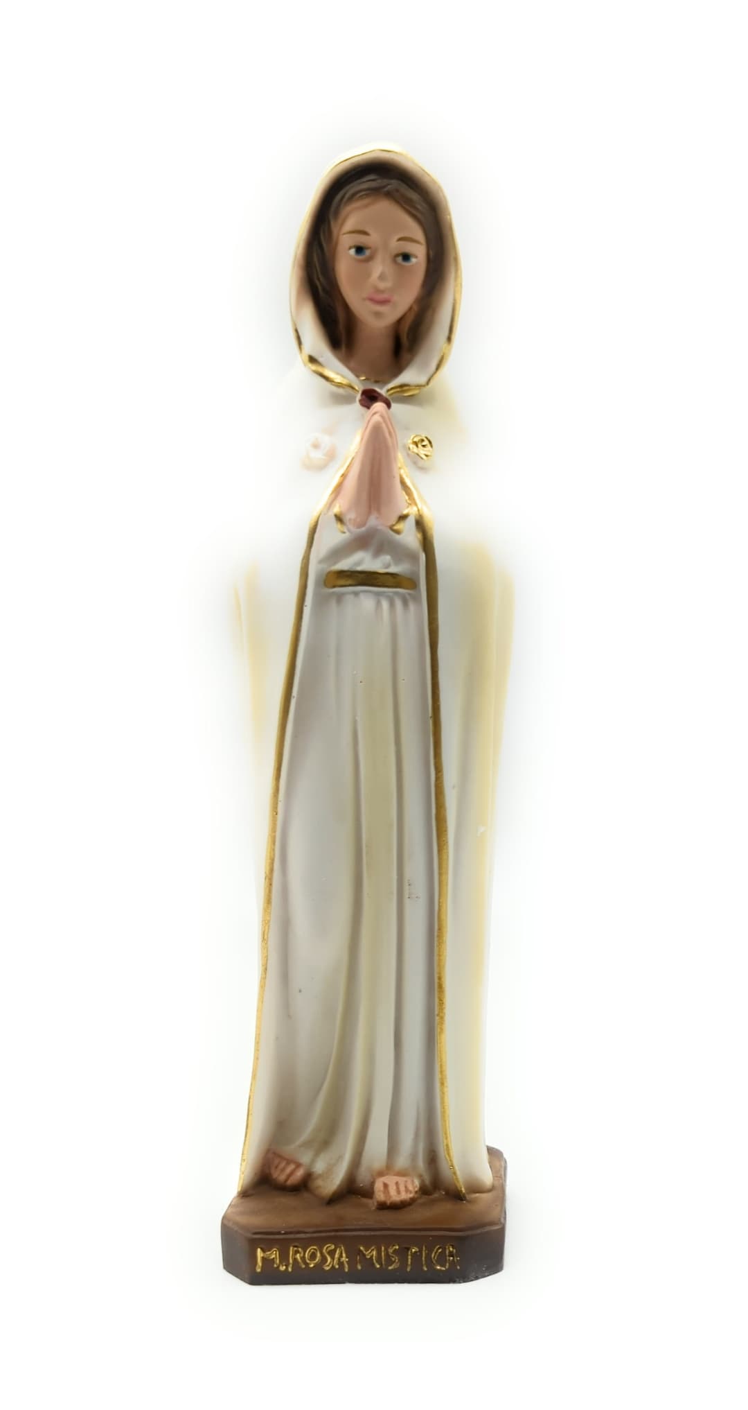 Statue of Maria Rosa Mystica 21 Cm High in Marble Dust. Our Lady of ...