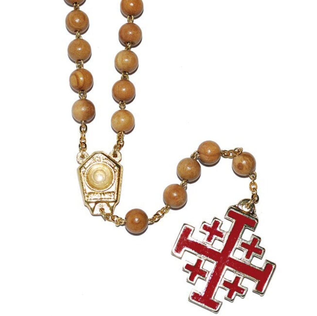 Rosary With Symbol of the Cross of Jerusalem on the Cross. Rosary With ...