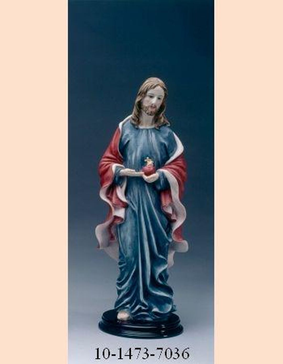 Sacred Heart of Jesus Statue in Hand-painted Marble Dust | Made in ...