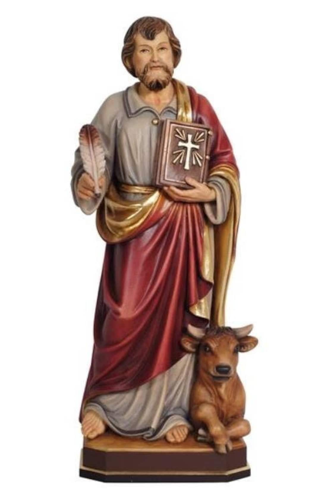 St. Luke the Evangelist Wooden Statue From Val Gardena MADE IN ITALY ...