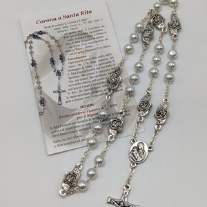 Chaplet of St Rita. St. Rita Rosary 32 Cm (12.59'') Long and Pater With ...