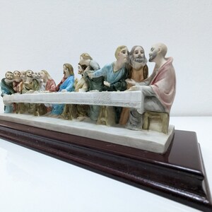 Statue of the Last Supper Made of Marble Dust Hand Painted in ...