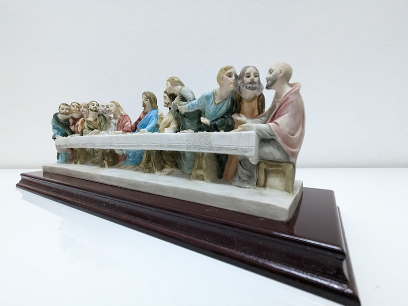 Statue of the Last Supper Made of Marble Dust Hand Painted in - Etsy