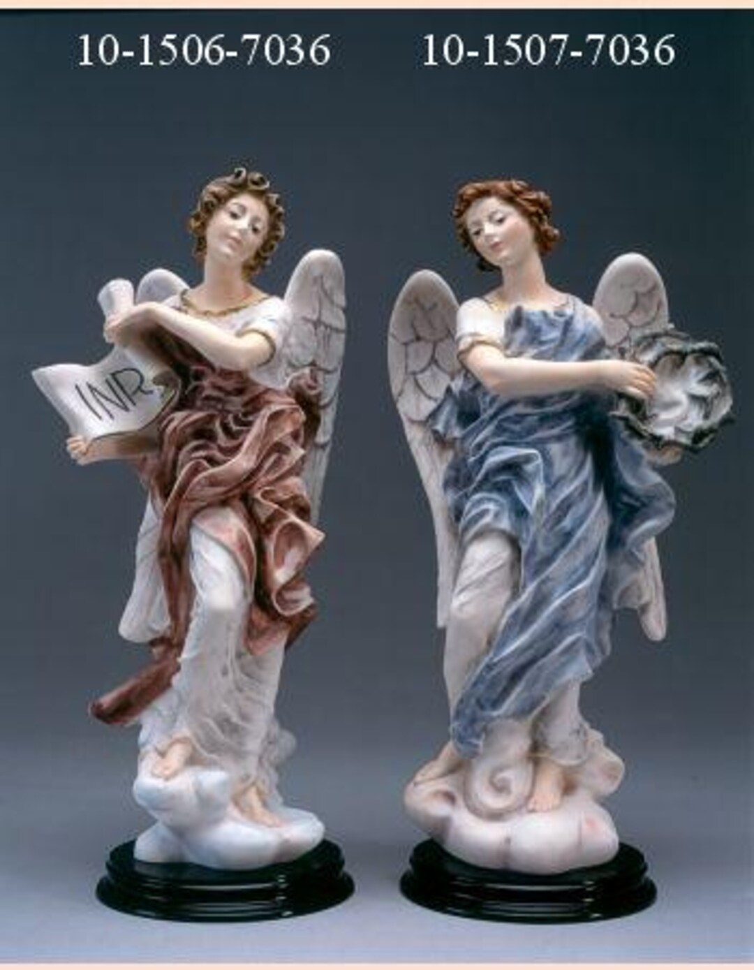 Angels Statue by Bernini Cm 36 (14.17'') in Marble Dust Hand Painted ...