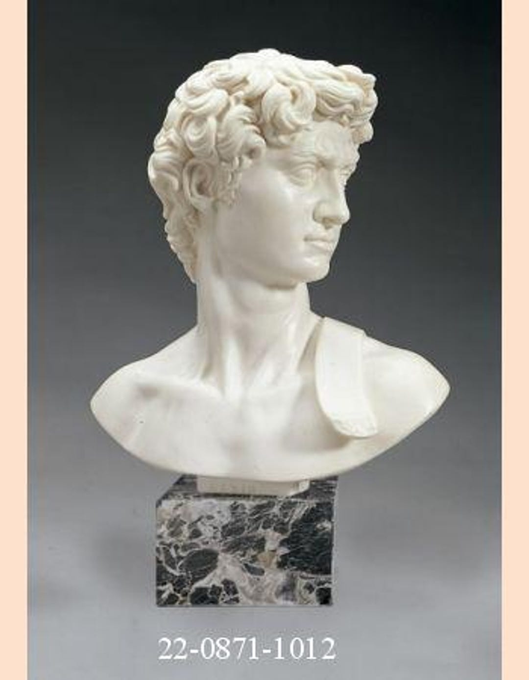 Bust of David by Buonarroti Head Statue in White Marble Dust | Made in ...