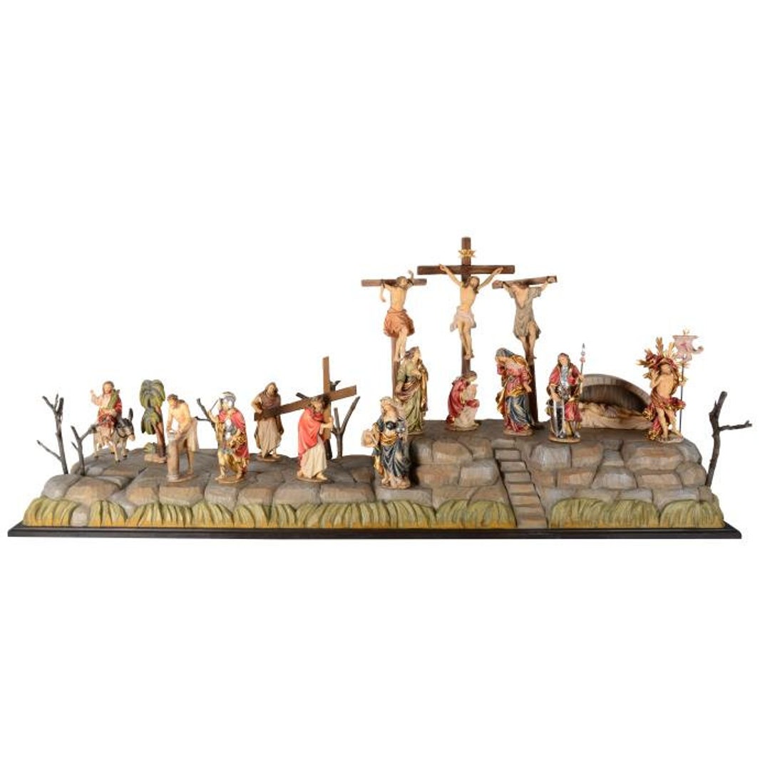 Wooden Passion Nativity Scene Made in Val Gardena - Passion Crib - Etsy