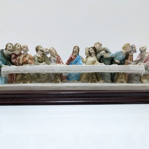 Statue of the Last Supper Made of Marble Dust Hand Painted in ...