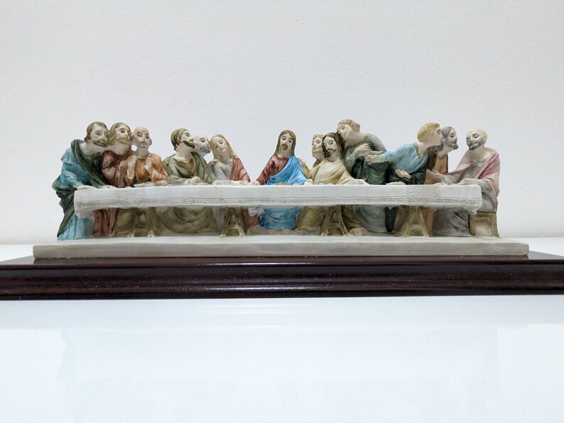 Statue of the Last Supper Made of Marble Dust Hand Painted in - Etsy