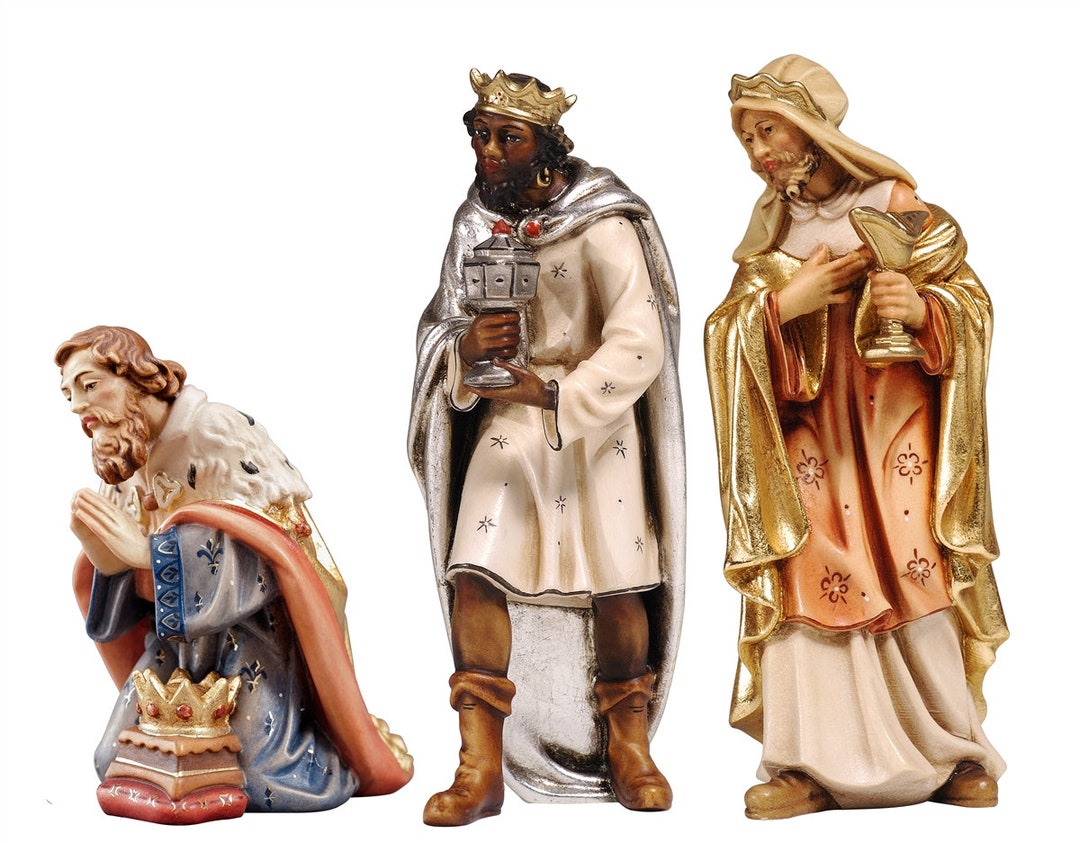 Wooden Statues of the Three Kings, Handcrafted in Val Gardena, Italy ...