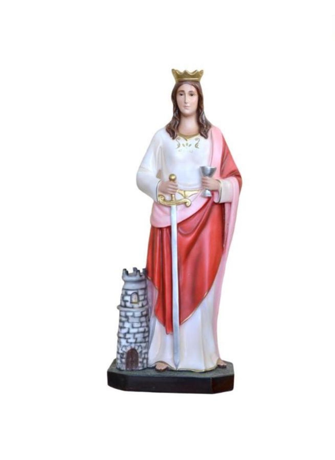 Saint Barbara Resin Statue, 85 Cm Tall, Hand-painted Resin. 33.46 ...