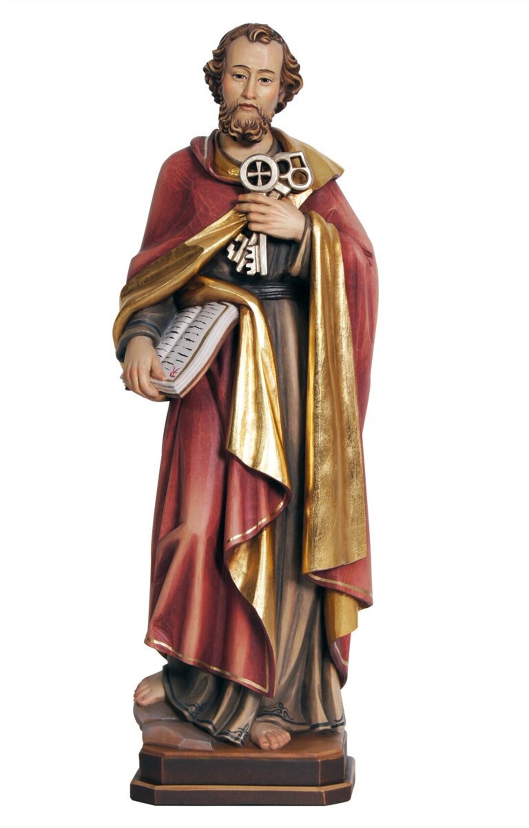 Wooden Statue of St. Peter Made in Val Gardena, Italy, Various Sizes ...