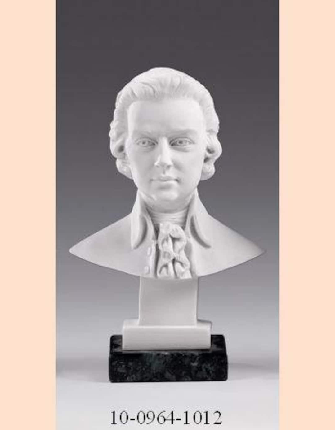 Bust of Wolfgang Amadeus Mozart in White Marble Dust | Made in Italy ...