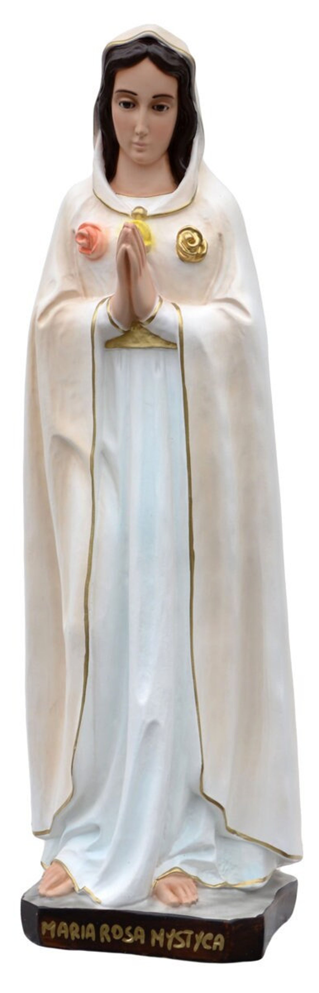 Statue of Maria Rosa Mystica 70 Cm in Resin for Indoors and Outdoors ...