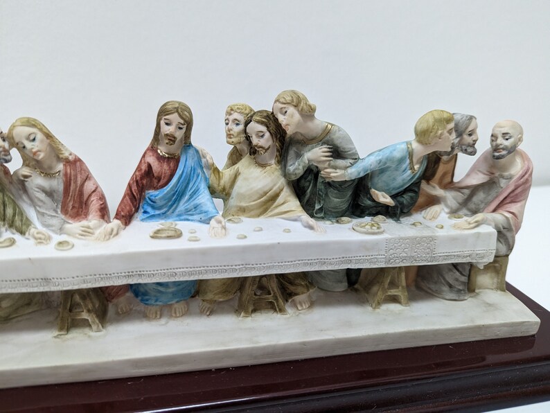 Statue of the Last Supper Made of Marble Dust Hand Painted in - Etsy