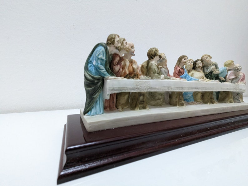 Statue of the Last Supper Made of Marble Dust Hand Painted in - Etsy