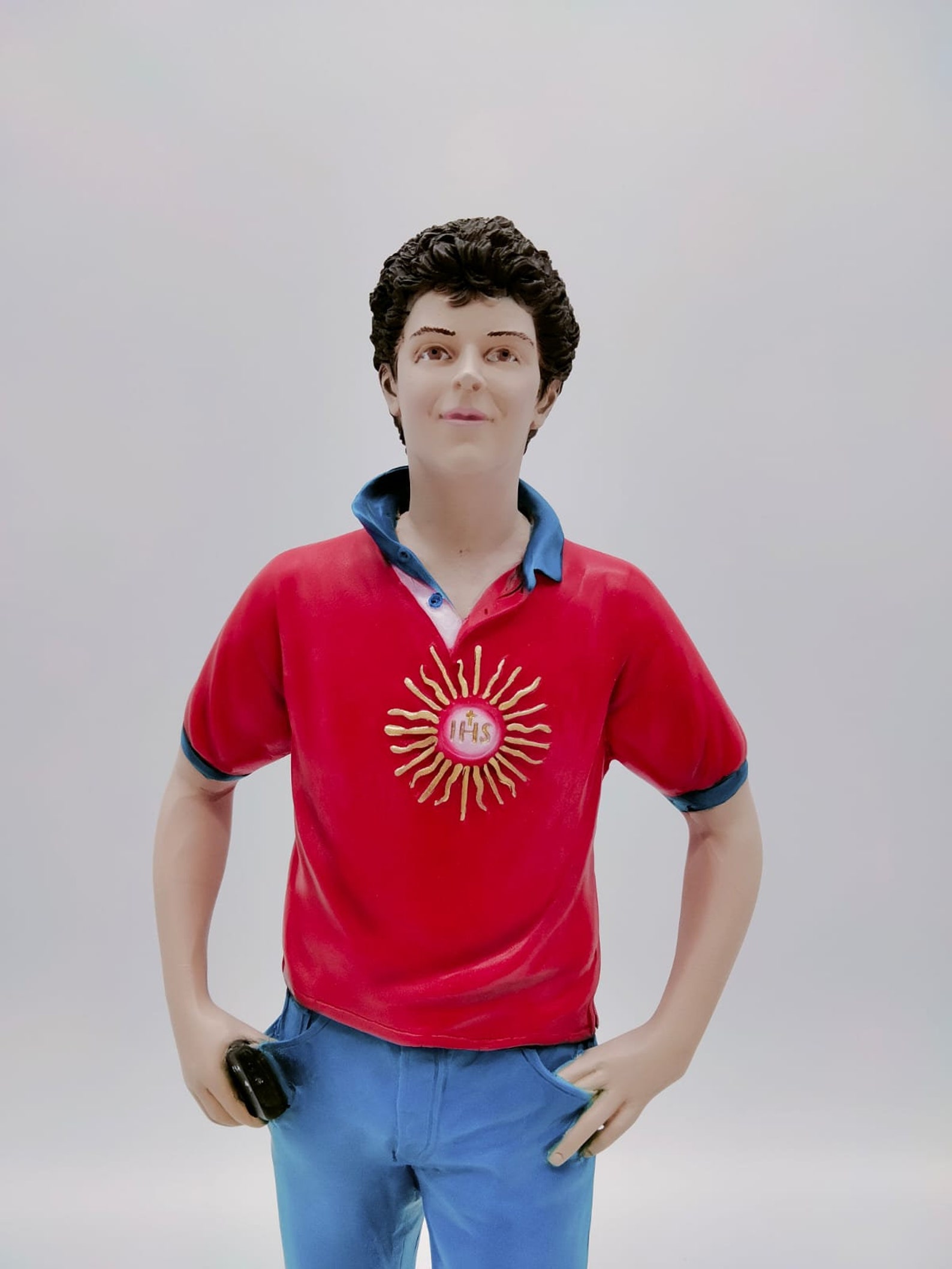 Statue of Blessed Carlo Acutis in Hand-painted Marble Powder - Etsy