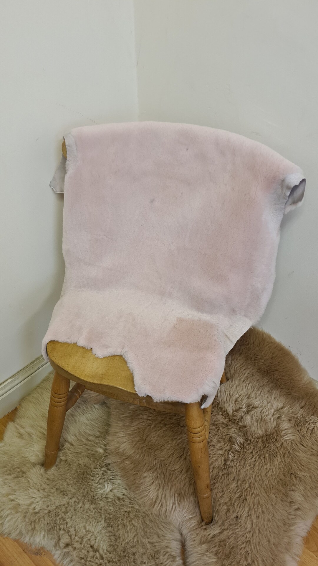 Pink Sheepskin Shearling Throw, Rug, Lining / Pet Beds, Hot Water ...