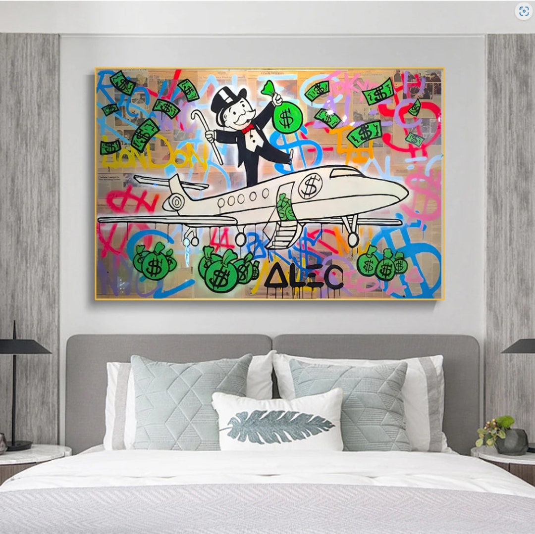 Alec Monopoly Graffiti Art Posters and Prints Modern Street Art Canvas ...