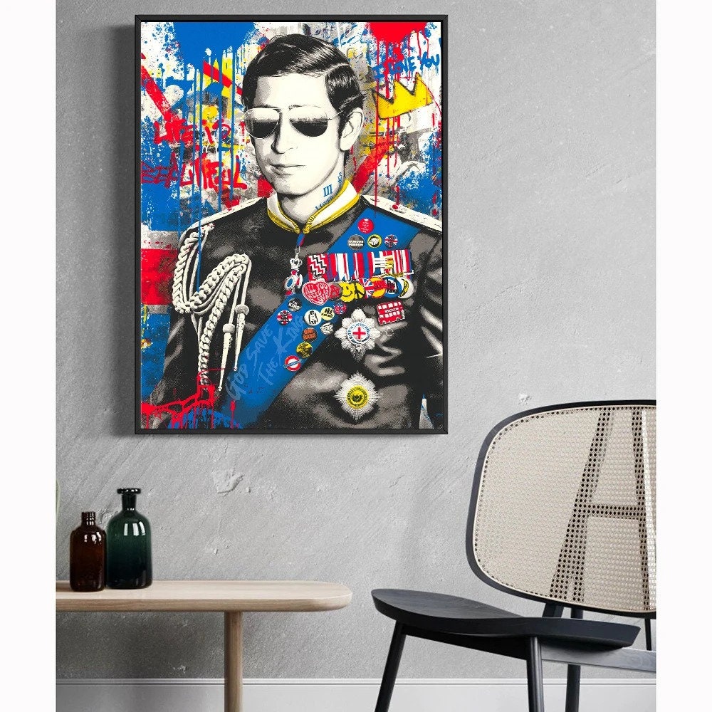 King and Queen Graffiti Poster Street Art Picture Printed Banksy Style ...