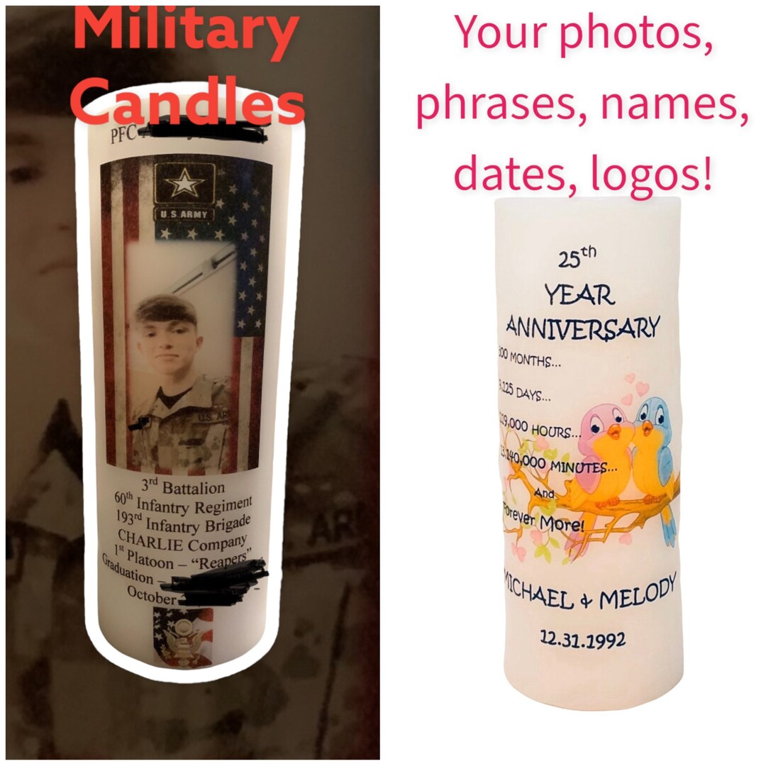Personalized Custom Candle, Graduation,memorial, Wedding, Anniversary ...